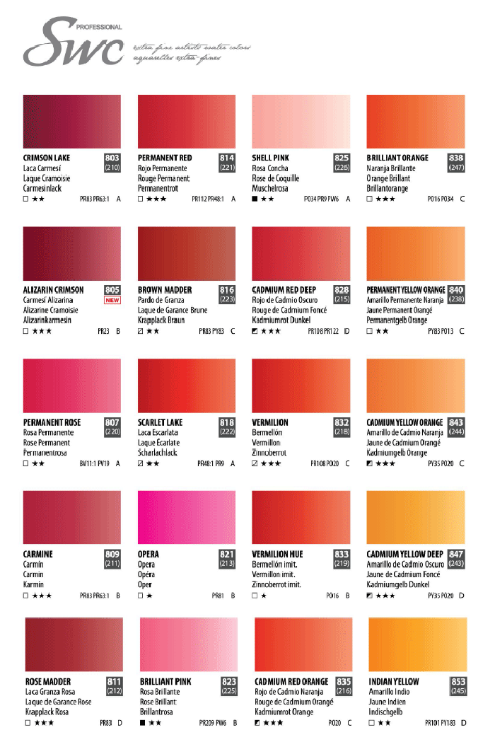 Shinhan SWC professional artist grade watercolor paint set 32colors X ...